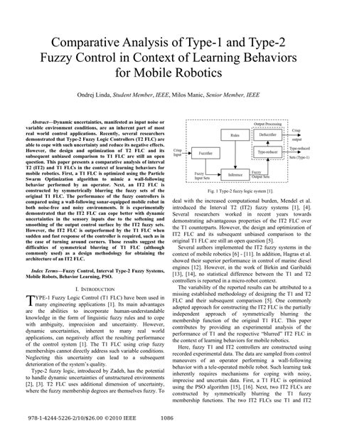Pdf Comparative Analysis Of Type 1 And Type 2 Fuzzy Control In