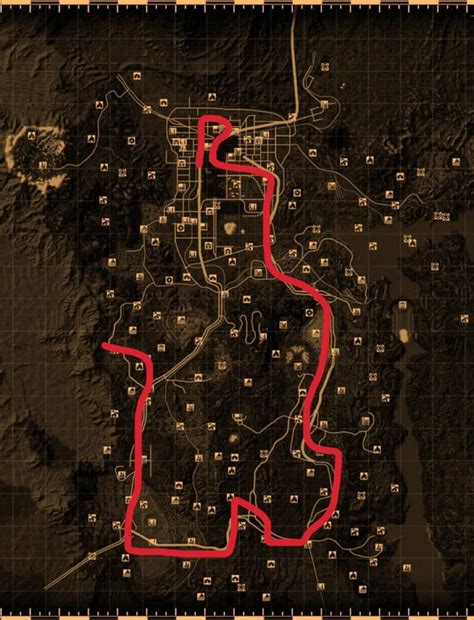 Fallout New Vegas Full Map New Vegas Printable Vector Map