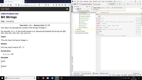 Python Bit String Algorithm Cses Introductory Problems 9 Youtube