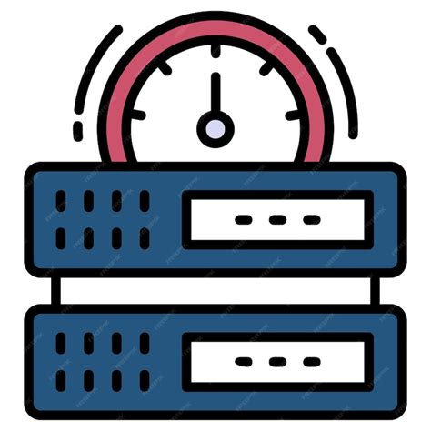 Premium Vector Optimized Web Server Performance Node With Meter