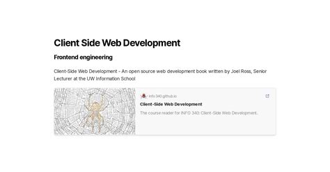 Client Side Web Development