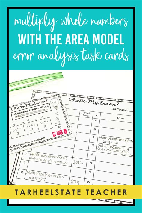 Multiplying With The Area Model Error Analysis — Tarheelstate Teacher