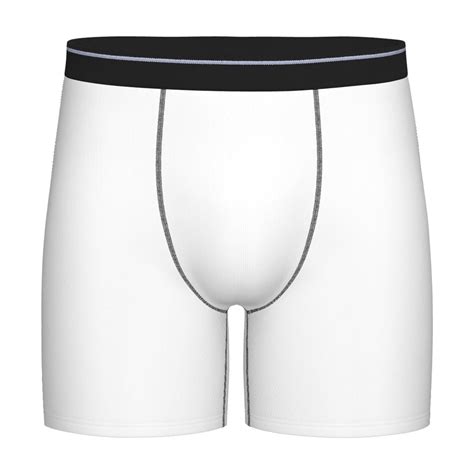 Qokaie White For Men S Cotton Briefs Underwear Long Leg Briefs Anti Chafing Boxer Briefs