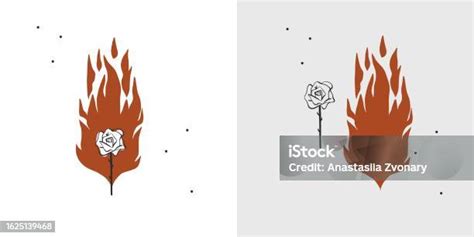 손으로 그린 벡터 추상 그래픽 스케치 그리기 일러스트 레이 션 컬렉션은 검은 장식 잎과 장미 꽃 실루엣 예술의 로고 요소로 설정 고립 된 브랜딩을위한 간단한 스타일로 검은