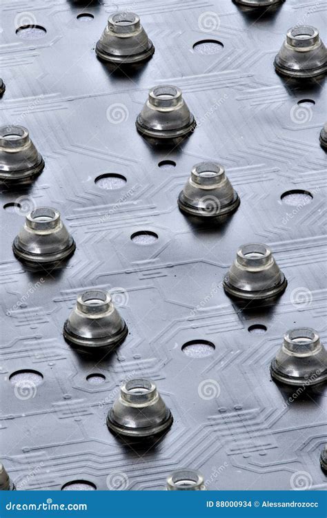 Inside View Of Computer Keyboard Electronic Circuit And Buttons Stock Photo Image Of