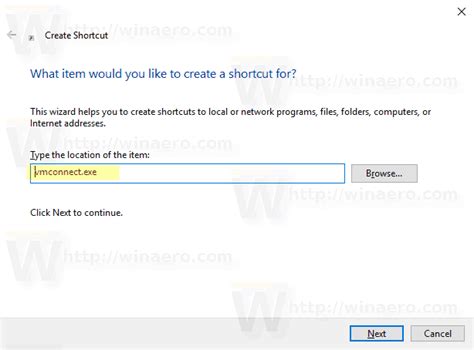 Create Hyper V Virtual Machine Connection Shortcut In Windows 10