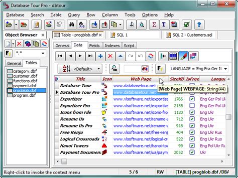 Database Tour Pro 82823 On Filecart
