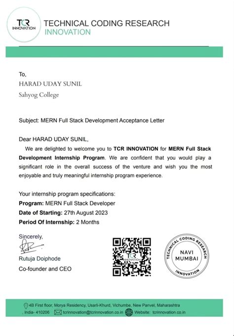 uday harad on linkedin tcr mernstack