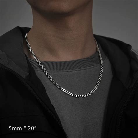 Silver Chains For Men Solid 925 Sterling Free Shipping Jewelry1000