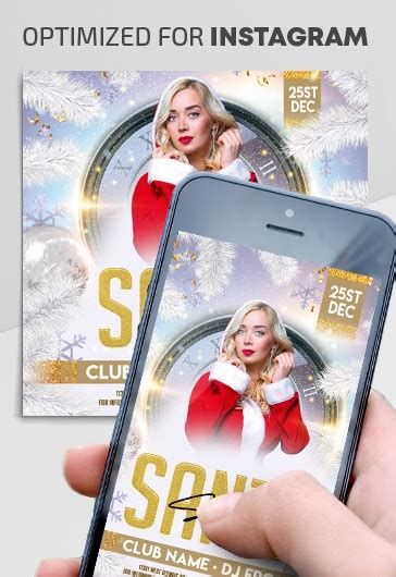 White Creative Sexy Santa Premium Social Media Template Psd By Elegantflyer