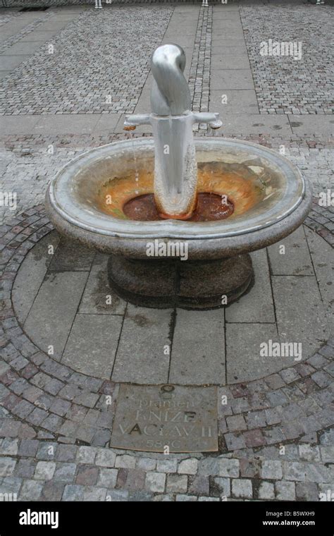 Water source in Karlovy Vary Czech Mineral water resort Czech Stock ...