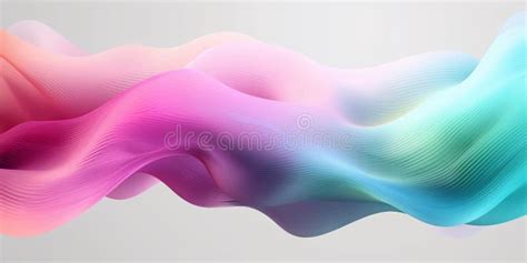 Abstract Pastel Colors 3d Wave Background Wave Banner Generative Ai Abstract Background In