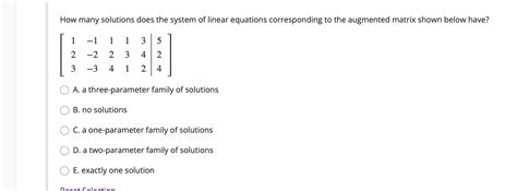 solved how many solutions does the system of linear