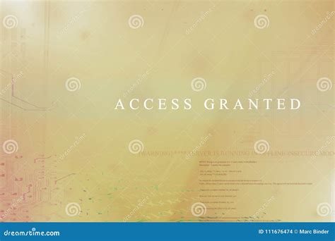 `access Granted` At Computer System Screen Stock Illustration