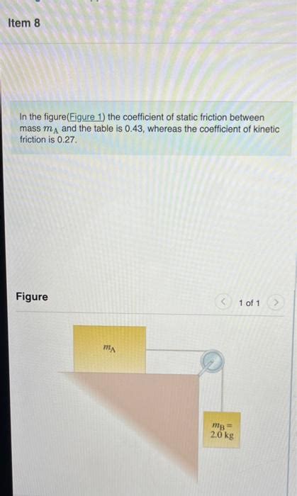 Solved In The Figure Figure 1 The Coefficient Of Static Chegg Com