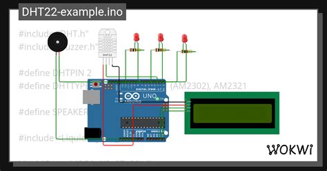 DHT Example Ino Wokwi ESP STM Arduino Simulator