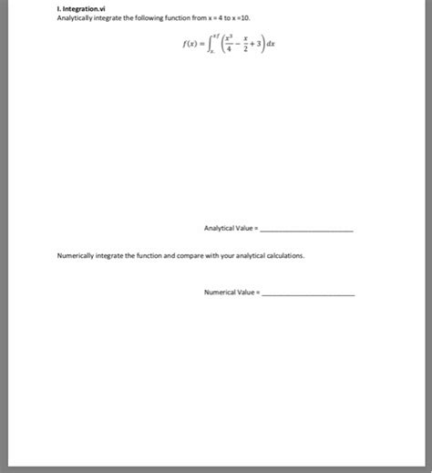 solved i integration vi analytically integrate the