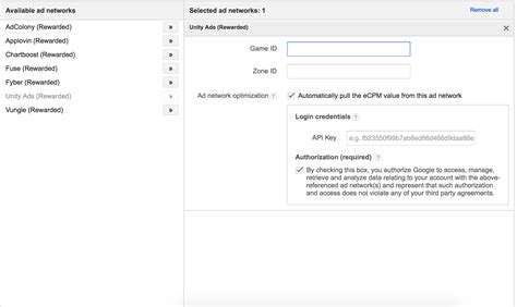 Android Zone Id Of Unity Ads Stack Overflow