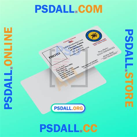 Choctaw Nation Of Oklahoma Id Card Vector Template