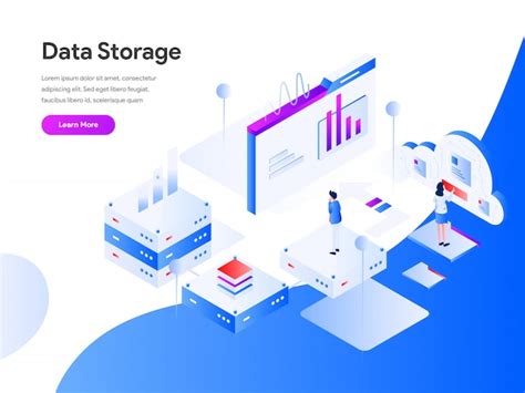 Premium Vector Big Data Isometric Set