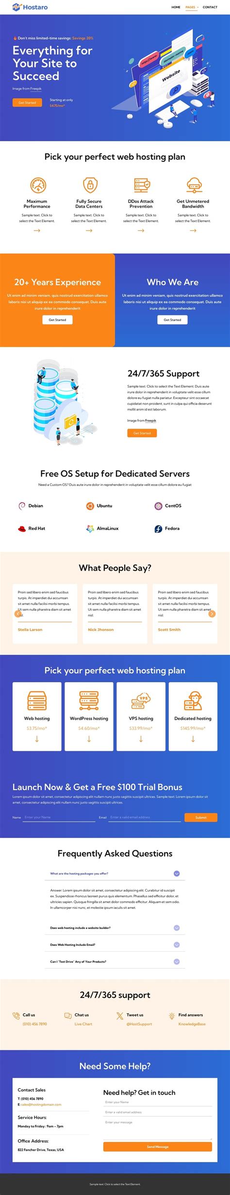 Powerful Hosting Css Template By Nicepage