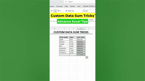 Excel Me Custom Data Ka Sum Kaise Kare Excel Exceltips Shorts Youtube