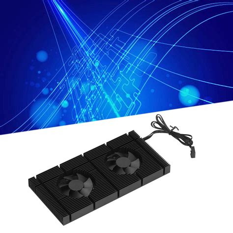Dual PWM Fan VRAM Heatsink Adjustable Speed Backplane Memory Cooling Cooler Mm Pad