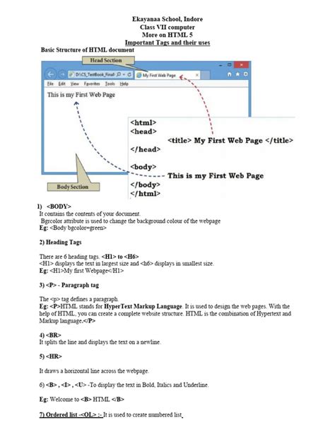 7 Html Notes Pdf