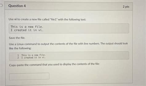 Solved D Question 3 3 Pts Use A Linux Command That Will