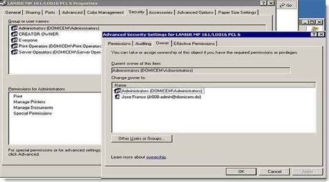 access denied error when trying to remove network printer from windows