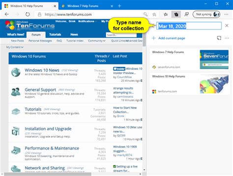 how to add web page to collection in microsoft edge chromium tutorials