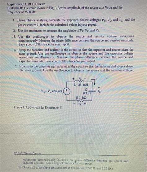 [solved] experiment 3 rlc circuit build the rlc circuit s