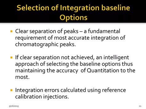 Integration Of Chromatographic Peaks Pptx
