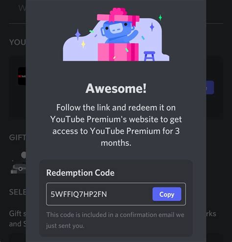 Heres A Free Youtube Premium T Code If You Want Discordapp