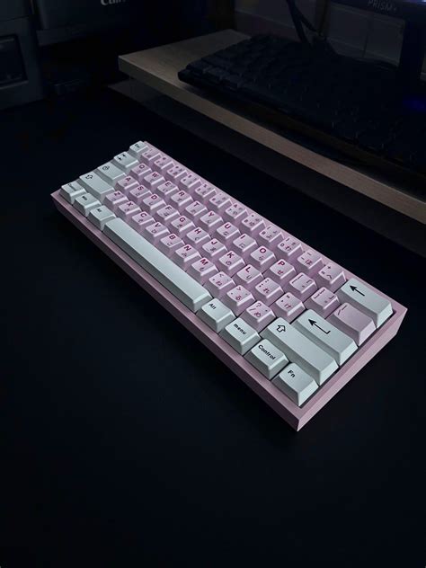 Wooting 60he 60he 60 Keyboard Upgraded With Full Aluminium Light Pink Case Tofu60 Redux