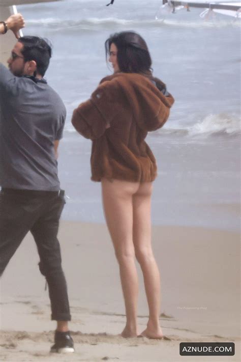 Kendall Jenner Sexy Flashes Her Pert Bottom In A Tiny Black Leotard Aznude
