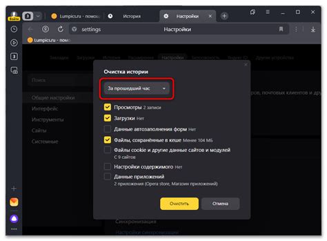Как очистить историю в Яндекс Браузере