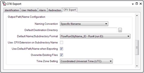 CFX Export Driver Guide Specify The Default Path And Output File Naming Convention Add And