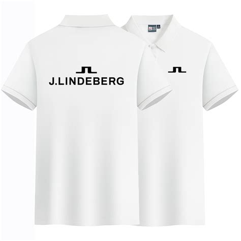 남성용 통기성 코튼 폴로 셔츠 J Lindeberg 반팔 상의 레저 남성 폴로 셔츠 고품질 골프 여름 신상