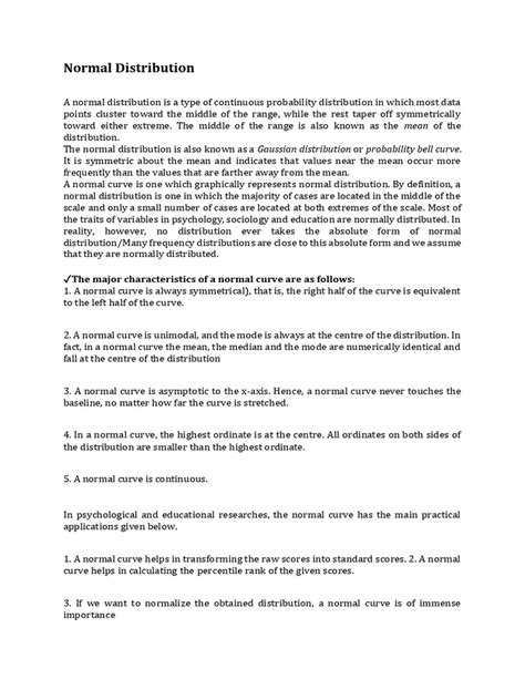 normal distribution download free pdf normal distribution