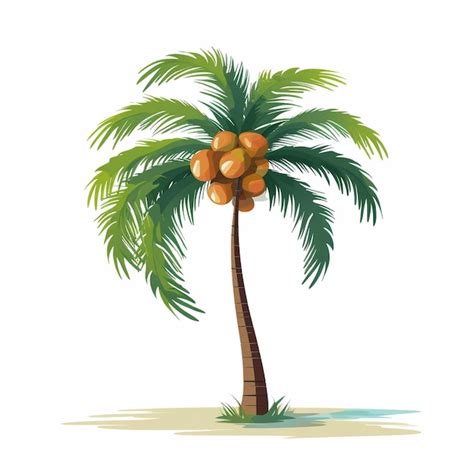 Premium AI Image Palm Tree With A Bunch Of Coconuts On It