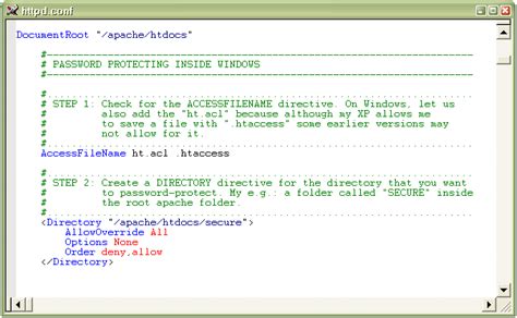 Windows Apache And Htaccess