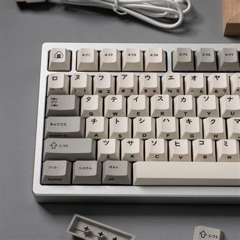 Yongqiu Retro Japanese Katakana Keycaps Pbt Cherry Profile Custom