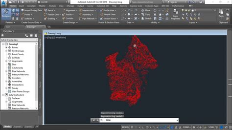 how to import points and create contours surface in autocad civil 3d