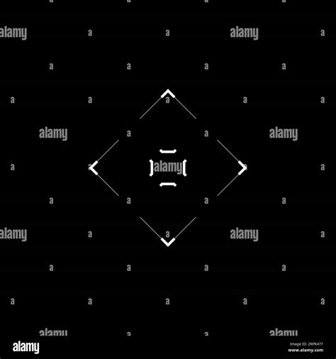 Futuristic Gui Rhombus Target Aim Sight Hud Reticle Cyberpunk Aesthetics Stock Vector Image