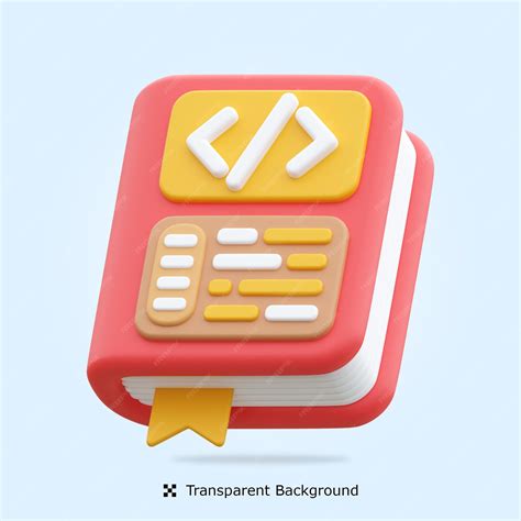 Premium Psd Psd Coding Book 3d Icon