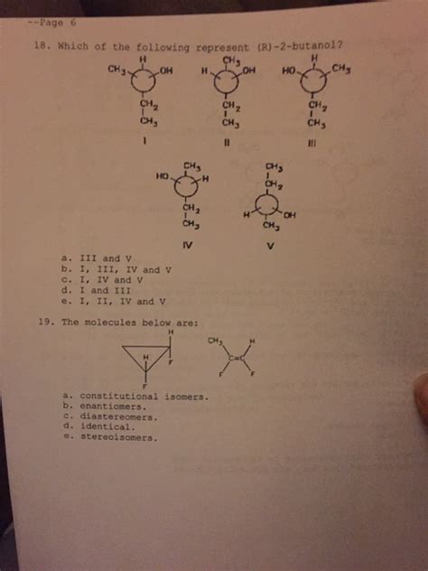 Solved Which Of The Following Represent R 2 Butanol The