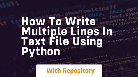How To Write Multiple Lines In Text File Using Python Youtube