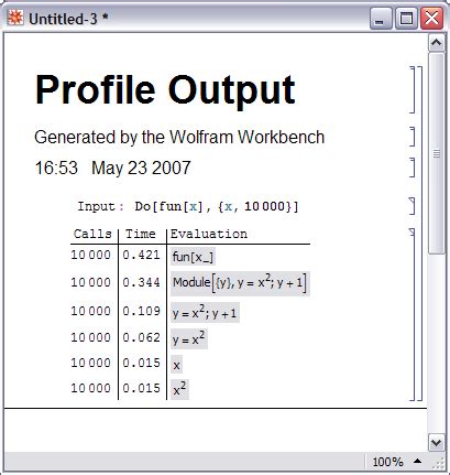 Programming Performance Tuning In Mathematica Mathematica Stack Exchange
