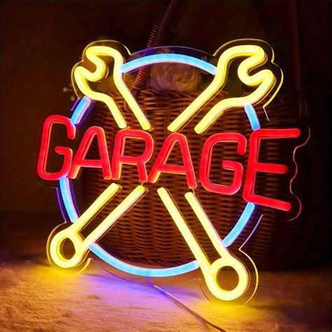 Other Home Decor Neon Garage Signs Led Wall Lights From Tixinf 4